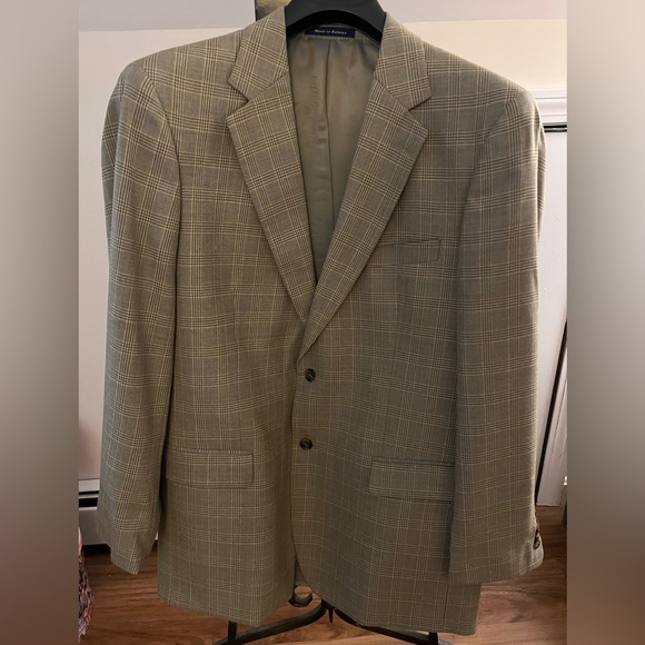 Alan Flusser | Suits & Blazers | Tans Hounds Tooth Checked Pattern 2 ...